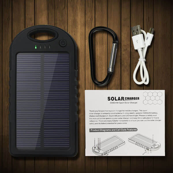 Solar Charger | Portable Solar Power Bank | Waterproof/Shockproof